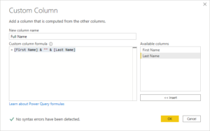 Power BI Concatenate Two Columns With Space | Power BI