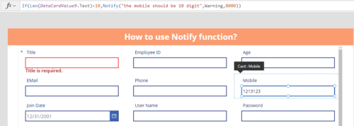 How To Use PowerApps Notify Function? | Power Apps