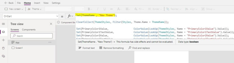 PowerApps Canvas App Theme | Power Apps
