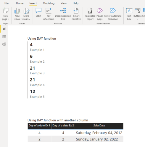 How To Use DAX DAY Function In Power BI?