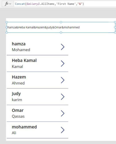 Powerapps Concat And Concatenate Function Examples Power Apps
