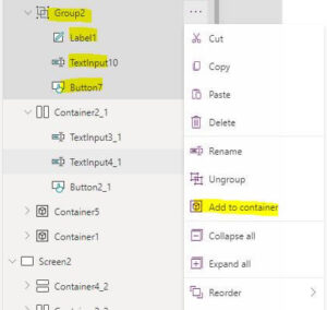 PowerApps Container Control Best Practice