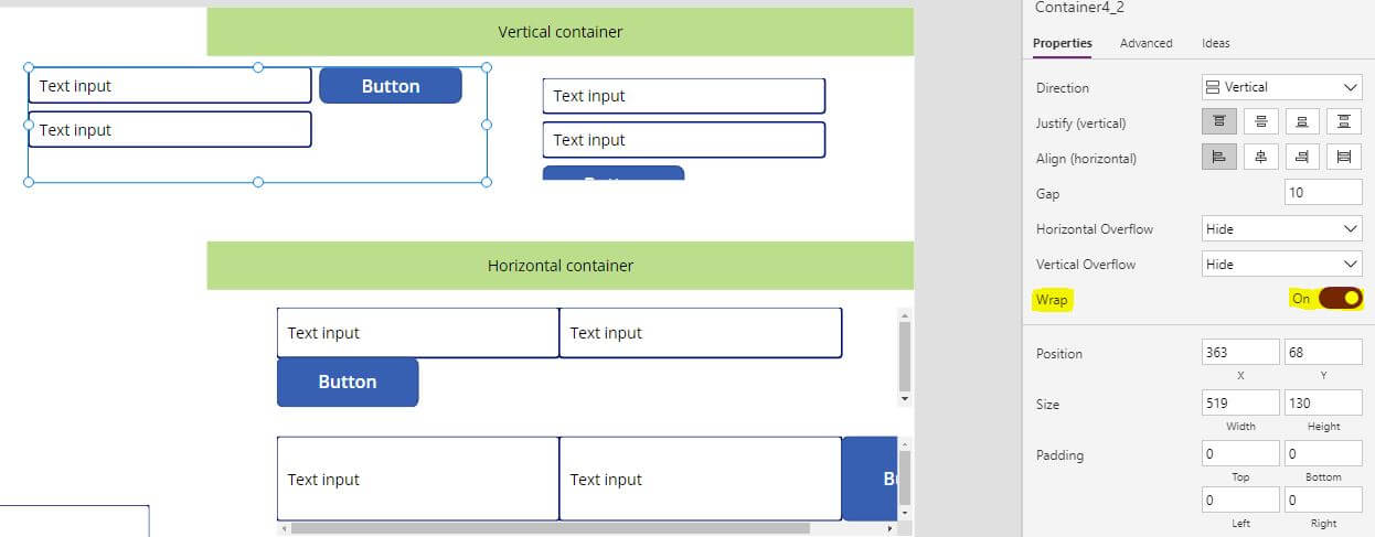 PowerApps Container Control Best Practice