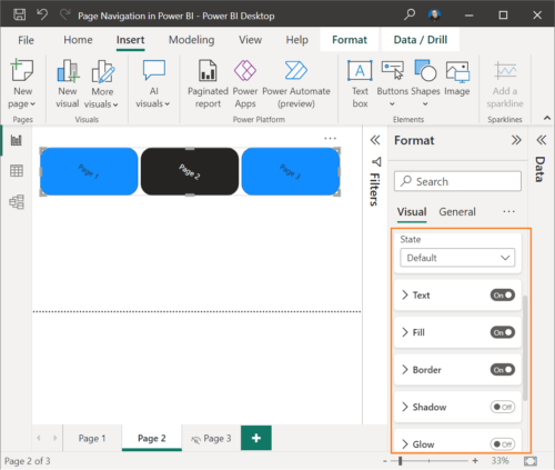 Custom Page Navigation In Power BI | Power BI