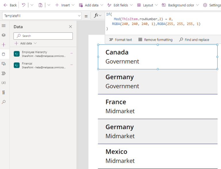 Alternate Row Color In Gallery PowerApps: Simplest Way | Power Apps