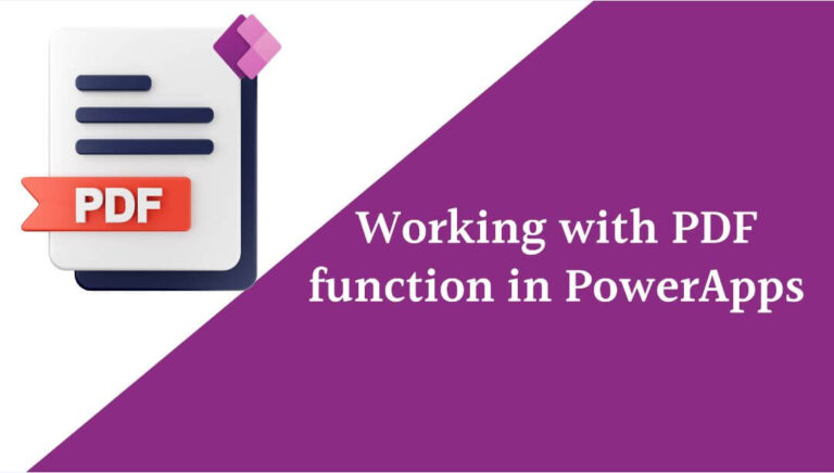 How To Use Pdf Function In PowerApps? | Power Apps